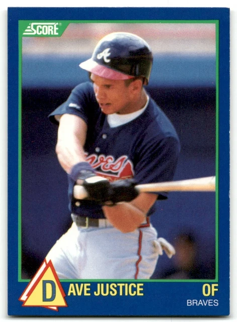 1989 SCORE HOTTEST 100 Rising Stars Dave Justice Atlanta Braves #26 EUR ...