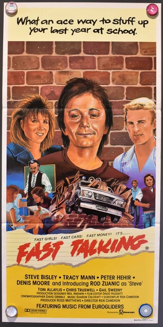 FAST TALKING ORIGINAL 1984 Australian daybill movie poster Bisley, Mann ...