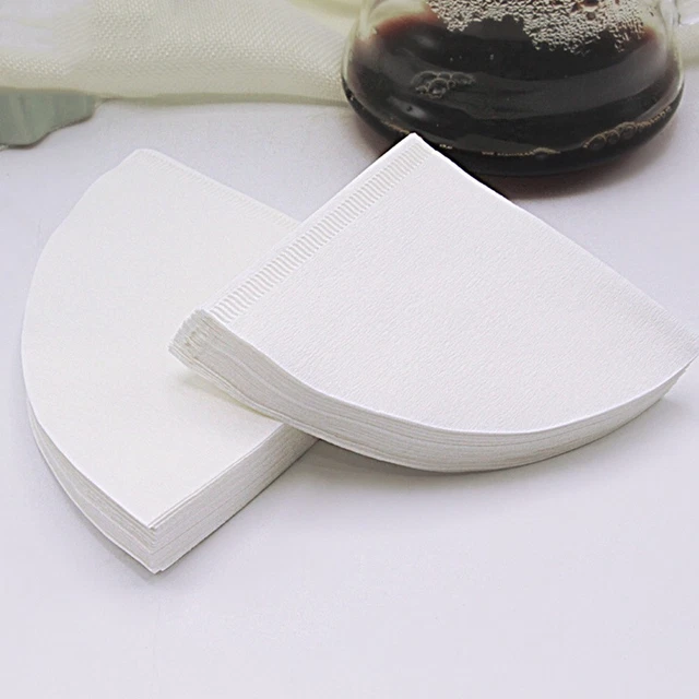 100PCS CONE COFFEE Filters Disposable Coffee Filters Paper Natural ...