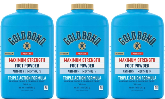 GOLD BOND FOOT Powder medicato massima forza con formula talco 10 once ...