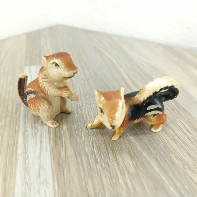 VINTAGE PLASTIC SQUIRRELS Miniature Animal Toys 1.25" - 1.5" Height $7. ...