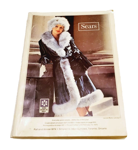 1974 SEARS CANADA Catalog Fall and Winter Department Store Advertising ...