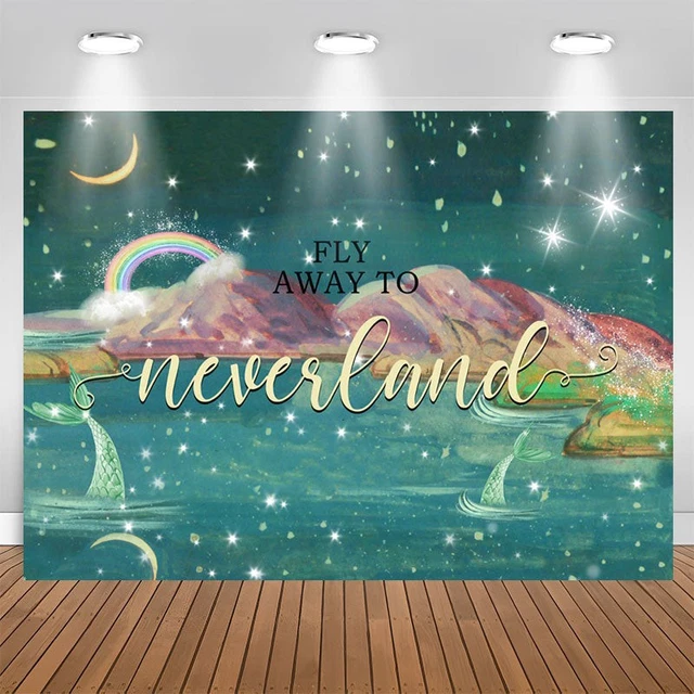 FLY AWAY TO Neverland Winter Night Baby Shower Backdrop $37.94 ...