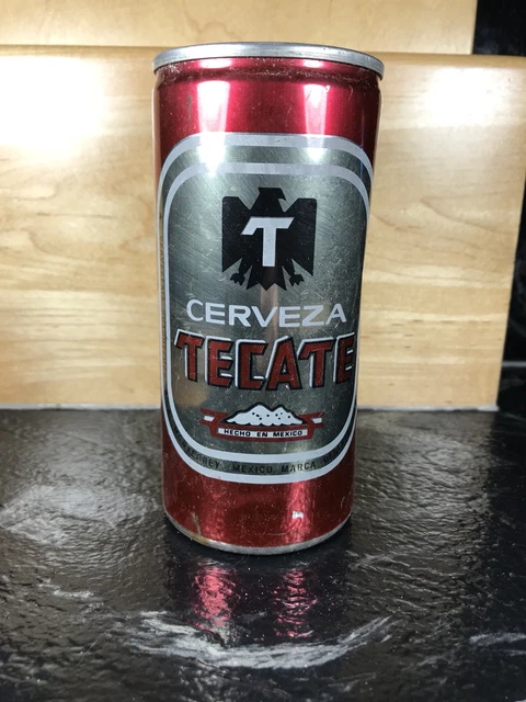 VINTAGE STEEL BEER Can Cerveza Tecate Mexico Eagle Dented Mexican ...