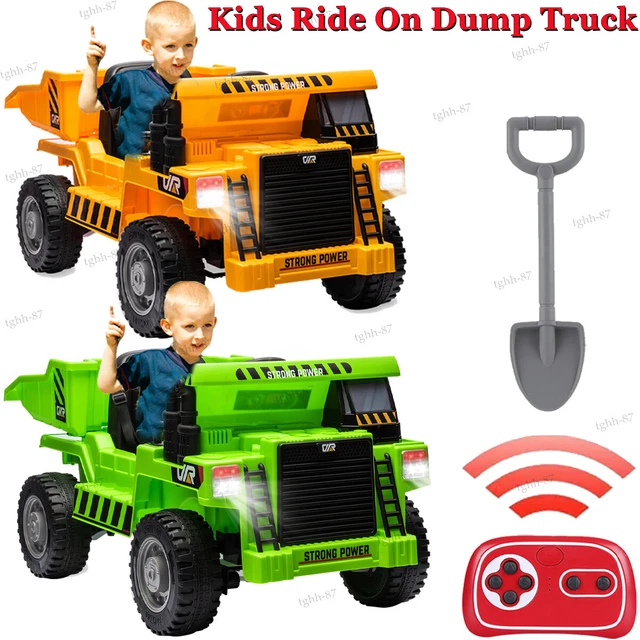 12V KIDS RIDE on Dump Truck Construction Vehicle Toy w/ Electric Dump ...