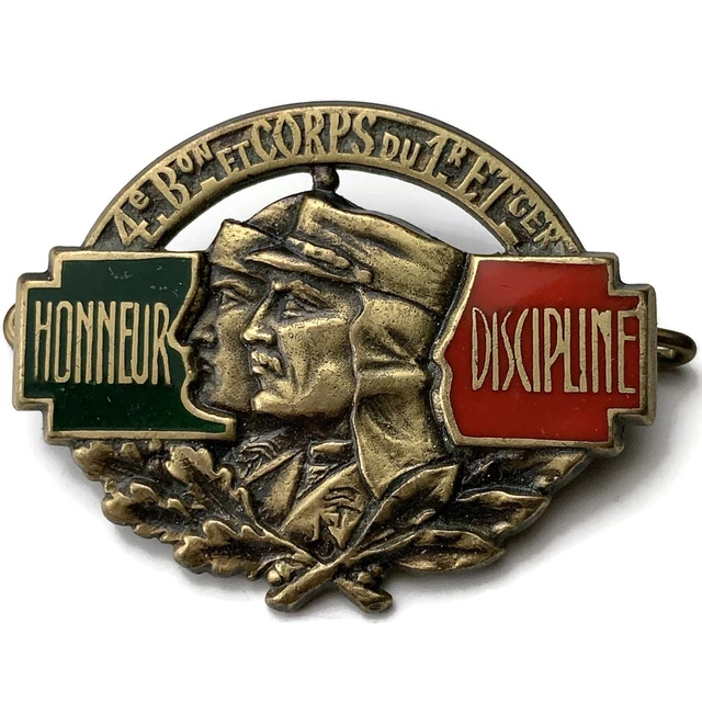 4TH BATTALION FRENCH Foreign Legion Corps Cap Badge - 4eme Infantry ...