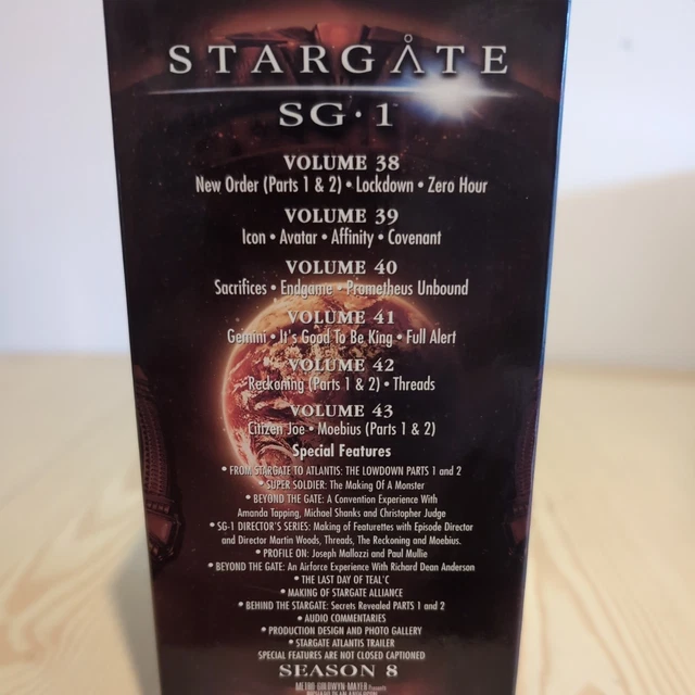 STARGATE SG-1 SEASON 8 Complete Series DVD Box Set, Richard Dean ...