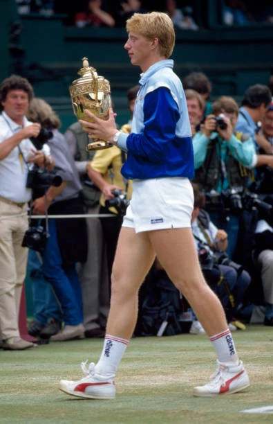 BORIS BECKER OF West Germany with the trophy after defeating Ivan - Old ...