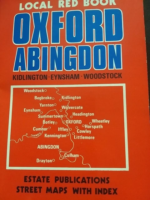 ESTATE PUBLICATIONS RED Book street atlas oxford Abingdon Kidlington ...