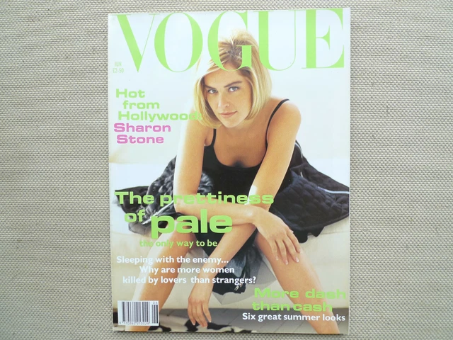 VOGUE MAGAZINE JUNE 1992 sharon stone £16.32 - PicClick UK