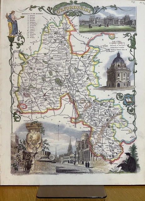 RARE THOMAS MOULE’S Vintage Map of “Oxfordshire” (1836) £21.45 ...