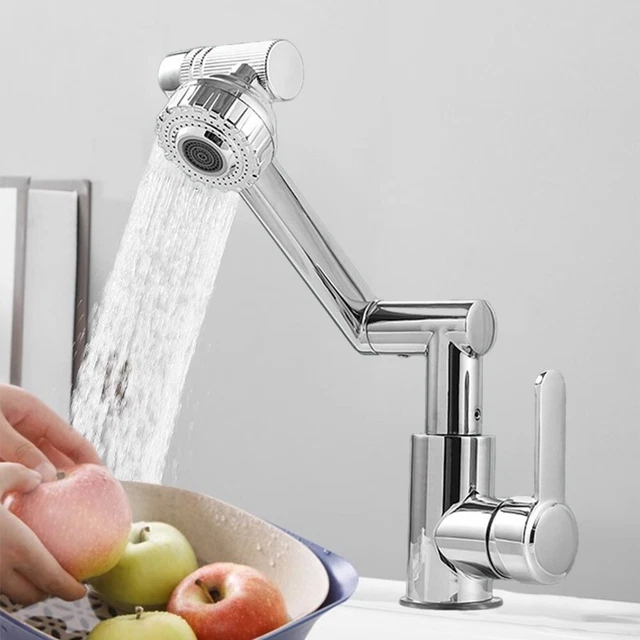 ROBINET D'ÉVIER DE salle de bain moderne à poignée unique monté sur le ...