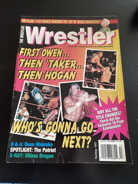 THE WRESTLER MAGAZINE Holiday 1997 Owen Hart Undertaker Hulk Hogan WWF ...