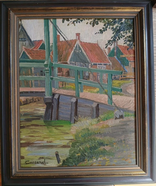 ADOLPHE COSSARD (1880-1952) : Pays Bas ,Canaux et maisons à Volendam ...