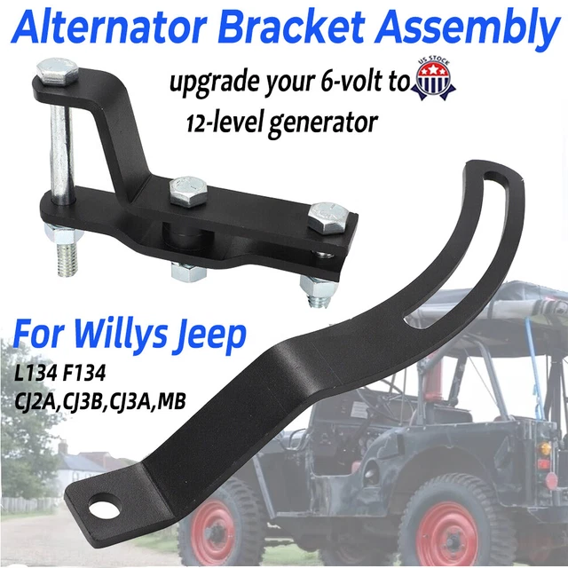 ALTERNATOR BRACKET ASSEMBLY For Willys Jeep CJ2A CJ3A CJ3B L134 F134 MB ...