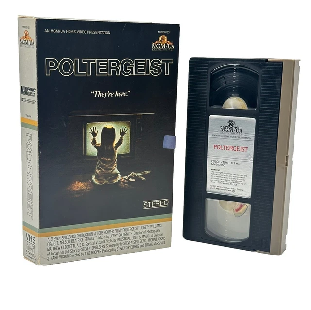 VINTAGE POLTERGEIST MGM / UA VHS Early Big Box Side Open Spielberg 1982 ...