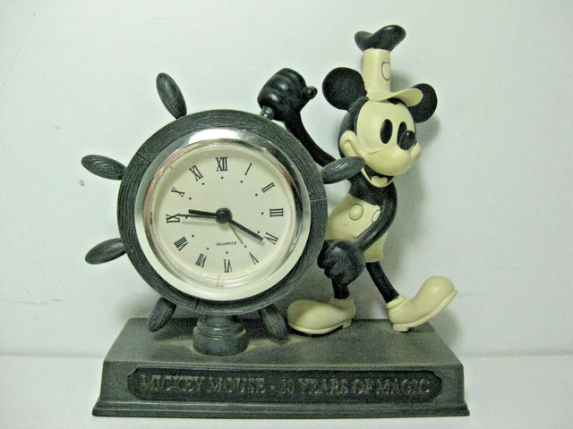 DISNEY MICKEY MOUSE Steamboat Willie 80 Year Anniversary Quartz Clock £ ...