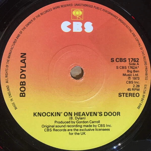 BOB DYLAN - Knockin' On Heaven's Door (Vinyl) £5.25 - PicClick UK
