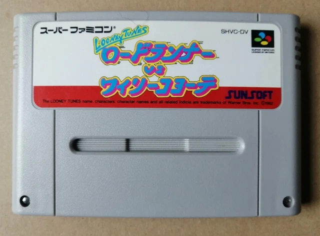 LOONEY TUNES ROAD Runner vs. Wily E Coyote - Nintendo Super Famicom £13 ...