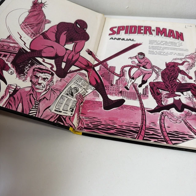 MARVEL PRESENTS THE Spider-Man Annual - Hardback - 1979 - Unclipped £8. ...