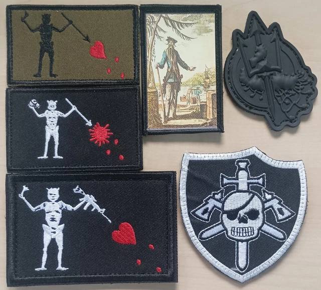 ECUSSON MORALE PATCH tactical pirate blackbeard airsoft lot 6 pièces ...