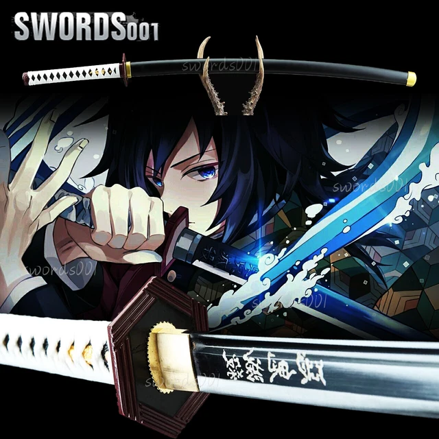 TOMIOKA GIYUU 鬼滅の刃 Demon Slayer Sword Japanese Samurai Katana carbon ...