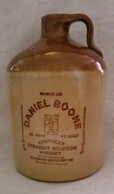 DANIEL BOONE BOTTLE Kentucky Bourbon Whiskey Empty Pioneer Jug 4/5 ...