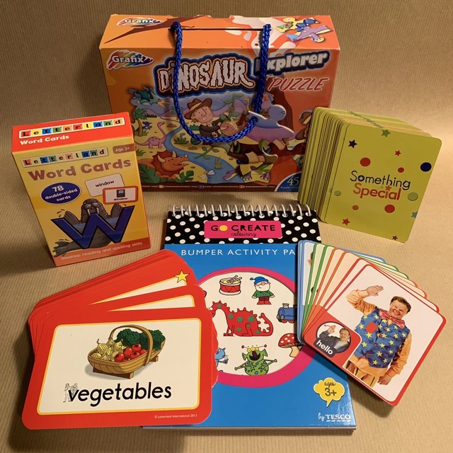 LEARNING BUNDLE MR Tumble Pairs Game Letterland Word Cards Activity Pad ...