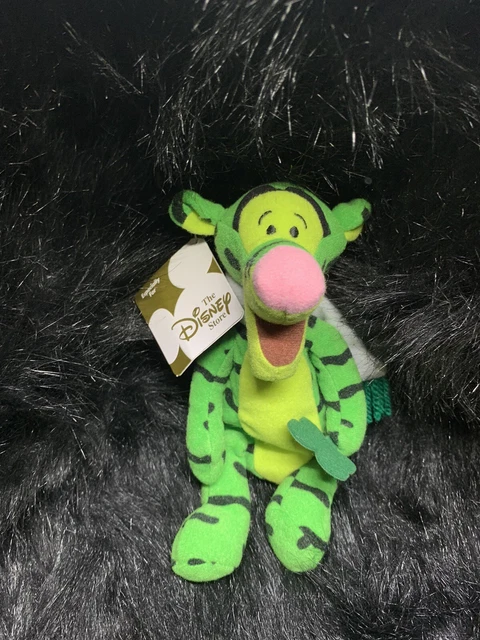 DISNEY STORE 9& Tigger Plush Mini Bean Bag- March Green w/Shamrock $9. ...