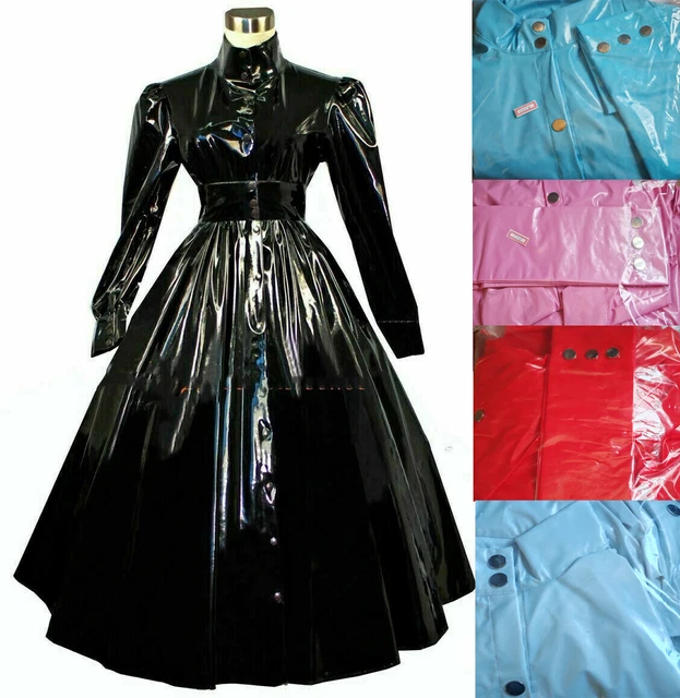 Pvc Sissy Maid Mini Dress Cross Dressers Tailor Made Long Skirt £4799 Picclick Uk