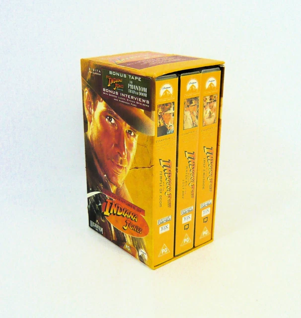 THE ADVENTURES OF Indiana Jones Trilogy VHS Boxset Lucasfilm £10.00 ...