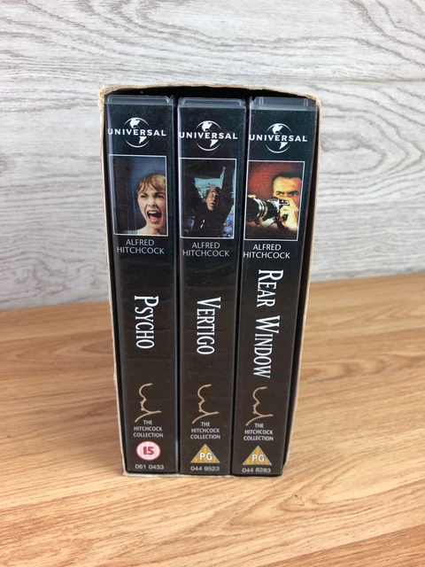 HITCHCOCK VHS BOX Set Psycho Rear Window Vertigo £39.99 - PicClick UK