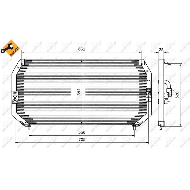 CONDENSATEUR CLIMATISATION CLIMATISEUR pour Toyota Calcio E Break _T19 ...