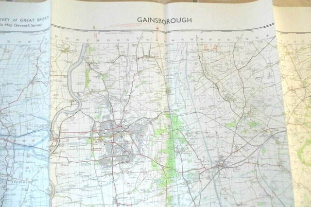 GAINSBOROUGH 1967 MILITARY map Ministry of Defence sheet vintage ...