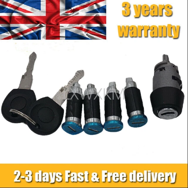 COMPLETE SET IGNITION Switch Door Lock Barrel For VW T4 TRANSPORTER ...
