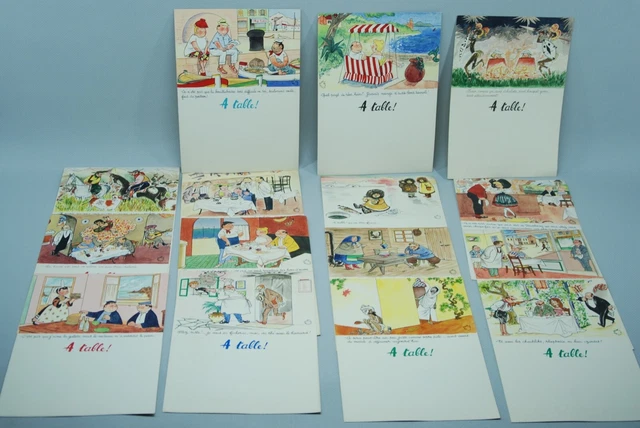 JEAN BELLUS ILLUSTRATEUR lot de 15 cartes humoristiques « à table ...