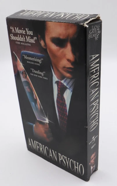 AMERICAN PSYCHO VHS 2000 R RATED Blockbuster Video American Anime ...