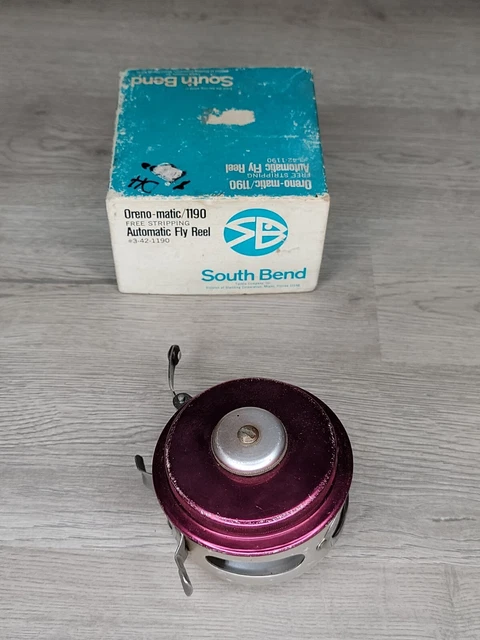 VINTAGE SOUTH BEND Automatic Fly Reel, No.1190, Model E, Original Box ...