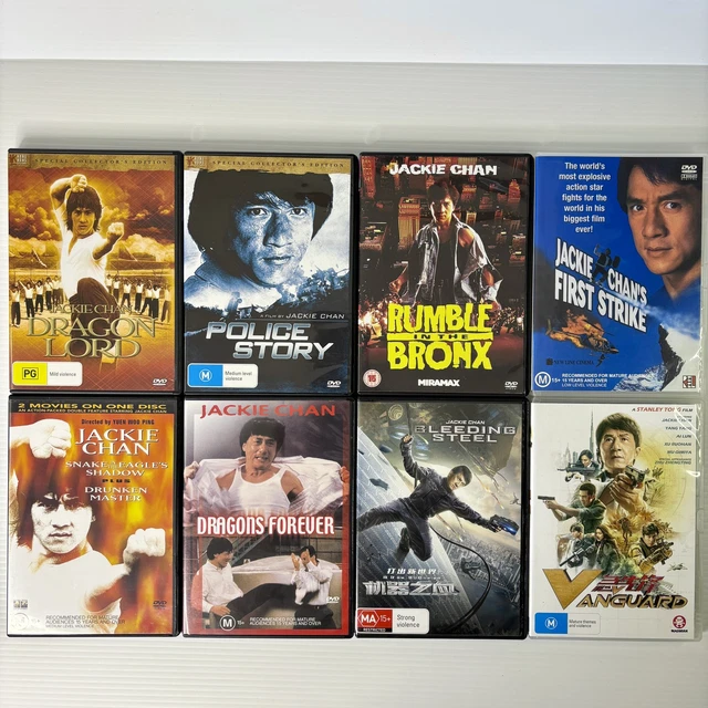 8 JACKIE CHAN DVD Lot Rumble In The Bronx Police Story First Strike ...