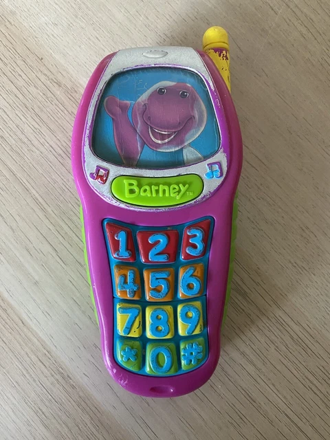 MATTEL BARNEY THE Dinosaur 2017 Best Manners Toy Phone 7” Lyons Musical ...