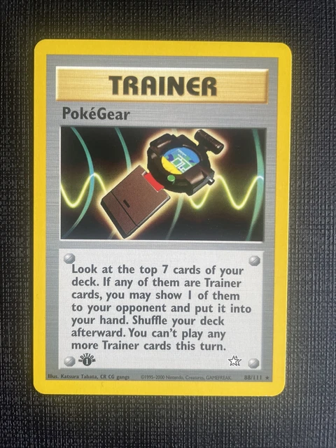 POKEMON CARD POKEGEAR 88/111 1st Edition Black Star Rare Neo Genesis ...