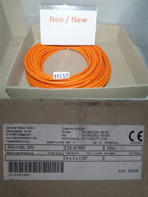 SEIDEL DANAHER RES-KABEL 6SM Câble DE-87655 AWM Style 20549 EUR 163,36 ...