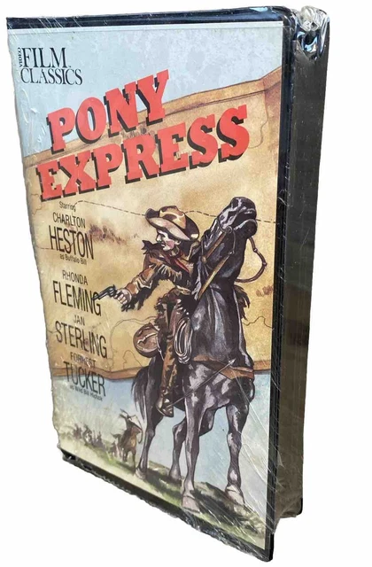 PONY EXPRESS (1953) VHS Charlton Heston Rhonda Fleming Buffalo Bill SCELLÉ VNTG EUR 54,22 ...