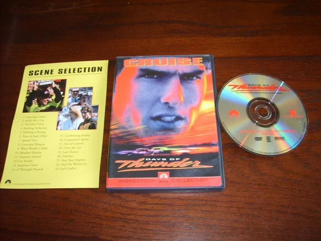 DAYS OF THUNDER (Dvd,'90,Ws)~Tom Cruise~Nicole Kidman~Robert Duvall ...