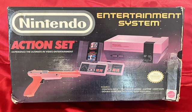 NINTENDO NES ACTION Set Console System Complete Original Box Tested ...