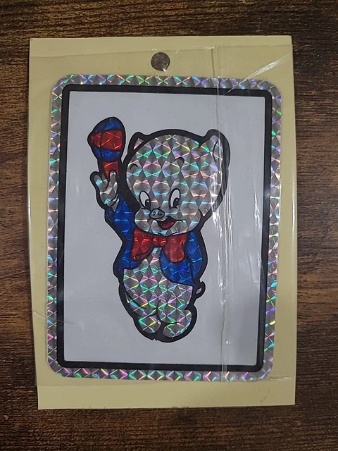 VTG 1980'S PORKY PIG Looney Tunes RARE Vending Machine Prism Sticker £ ...