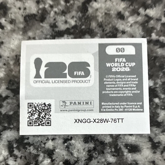 PANINI FIFA WORLD Cup 2026 Sticker Collection Soccer Sports Sticker #00 ...