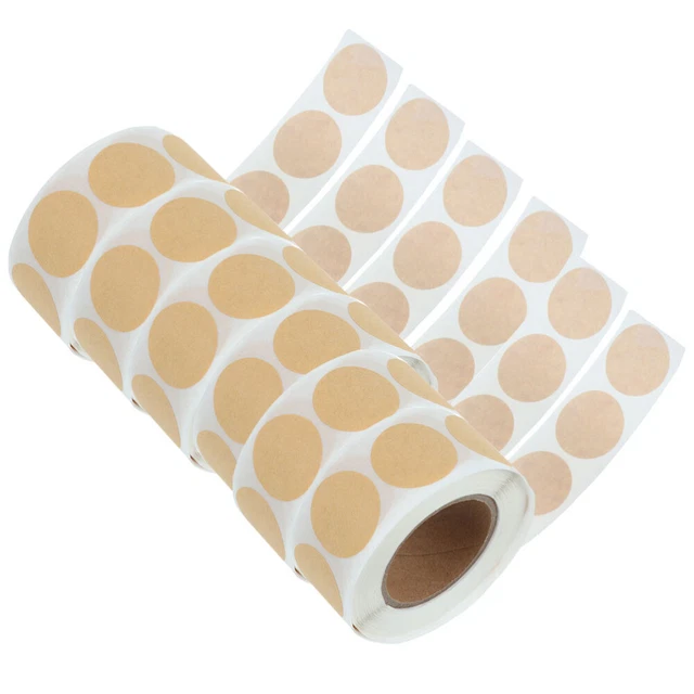 BROWN KRAFT PAPER Circle Labels - 6 Rolls £12.78 - PicClick UK