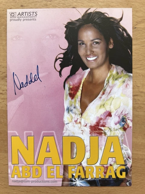 NADJA ABD EL Farrag Autogrammkarte Naddel AK original signiert EUR 6,99 ...