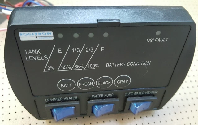 POSITRON RV TANK Level Sensor Battery Monitor Panel Water Heater Pump 3 ...